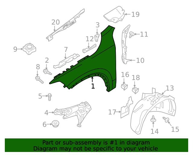 31468171 - Fender 2019-2022 Volvo | Euro Parts 4 Less