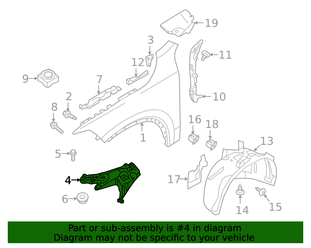 2019-2020 Volvo Mount Panel - Driver's Side (LH) 31468231 | TascaParts.com