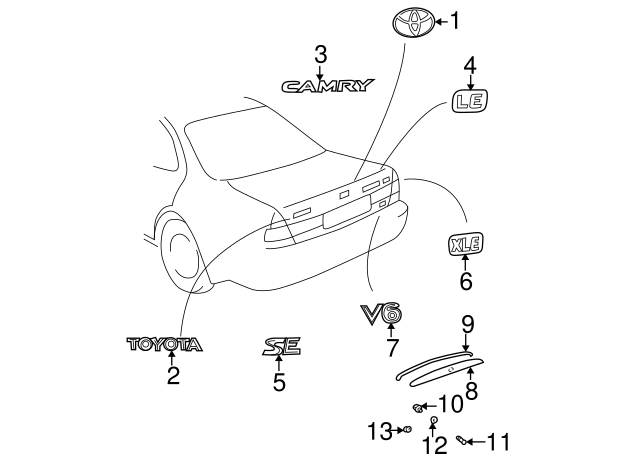 76811-33090-A0 - Molding - 2002-2006 Toyota Camry | Lithia Toyota Parts