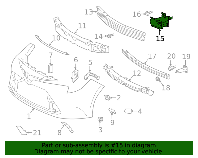 2020-2024 Toyota Corolla Bumper Bracket 52182-02120 | Toyota Parts Center