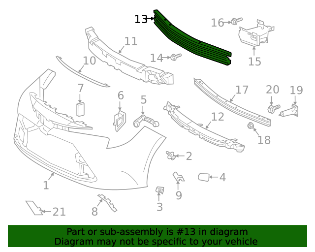 52131-02270 - Bumper Impact Bar 2020-2023 Toyota Corolla ...