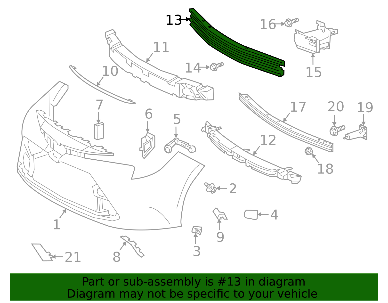 52171-12270 - Impact Bar 2020-2024 Toyota Corolla | Longo Toyota Parts
