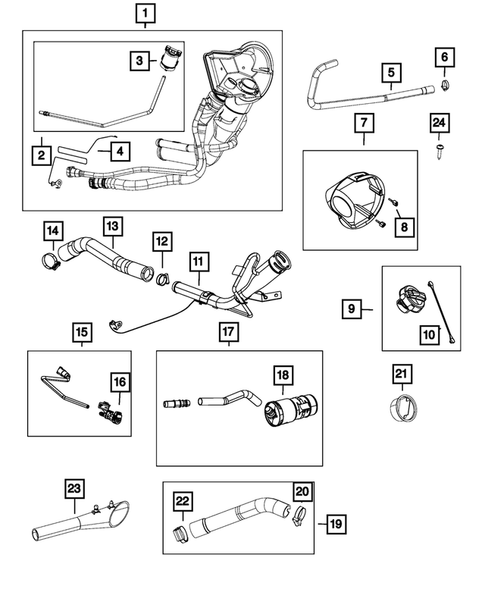 Fuel Tank Filler Tube for 2019 Ram 1500 Classic | Mopar eStore