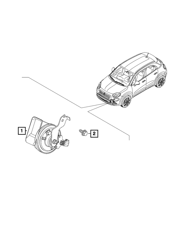 68526016AA - Horn 2017-2022 Fiat 500X | AutoNationParts.com