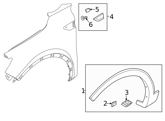 87711-P2000 - Wheel Opening Molding - 2021-2024 Kia Sorento | Kia Auto ...