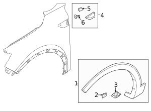 87711-P2000 - Wheel Opening Molding 2021 Kia Sorento | Kia.Parts Store