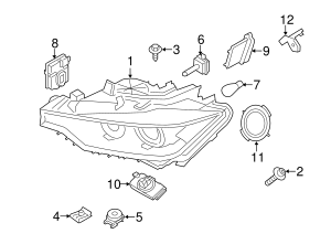 63117338708 - 2012-2015 BMW Headlamp Housing (63-11-7-338-708) | BMW of ...