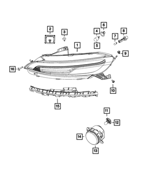 2014-2018 Jeep Cherokee Fascia Bracket Kit, Left 68232447AA | Wholesale ...