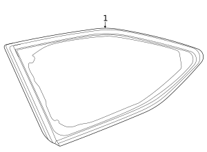 62720-0E220 - Quarter Glass - 2021-2023 Toyota Highlander | OEM Genuine ...