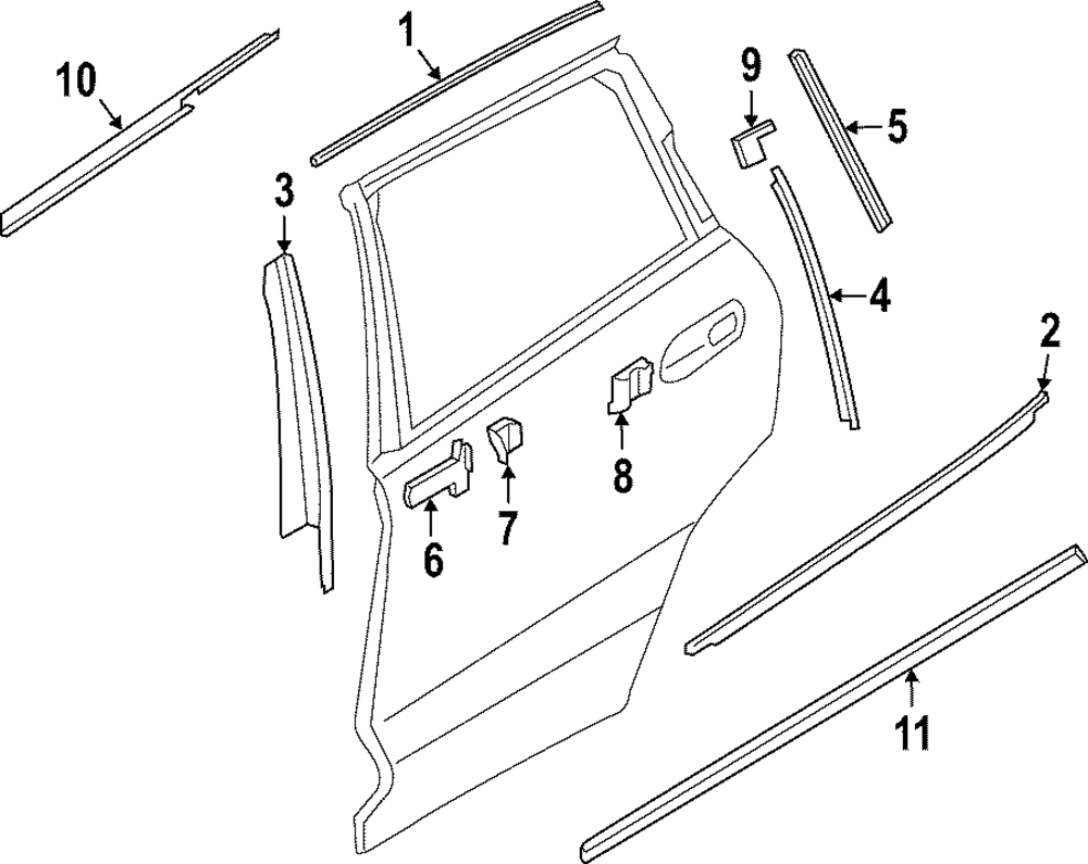 Genuine BMW 51-13-5-A16-5E5 | Lower Molding | FREE Shipping on Most ...