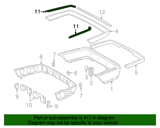 1998-2000 Mercedes-Benz Bumper Trim 202-885-14-74 | AutoNationParts.com