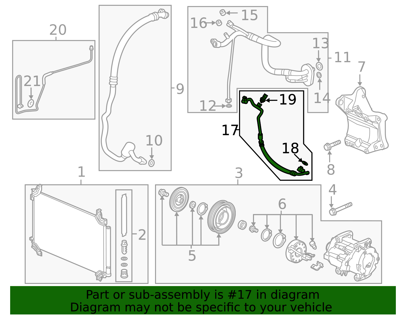 80315-T6Z-A01 - Hose Discharge - 2020 Honda Ridgeline | HondaPartsCheap.com