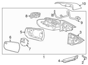 2016-2024 Chevrolet Malibu Mirror Cover 23372288 | GM Parts Center