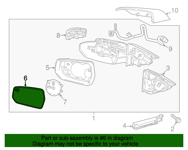 23372273 Glass - New OEM Part From GM Parts Direct | GM Parts Store