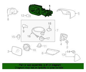 2007-2014 Volvo XC90 Mirror Housing - Passenger Side (RH) 31297436 ...