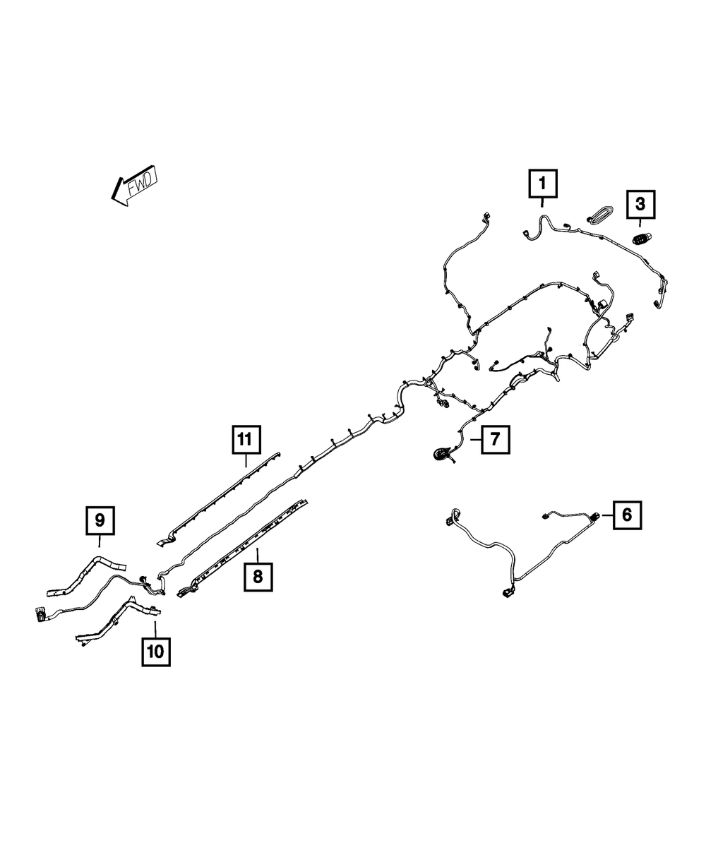 2014-2020 Mopar Wiring Trough 68217859AB | My Mopar Parts