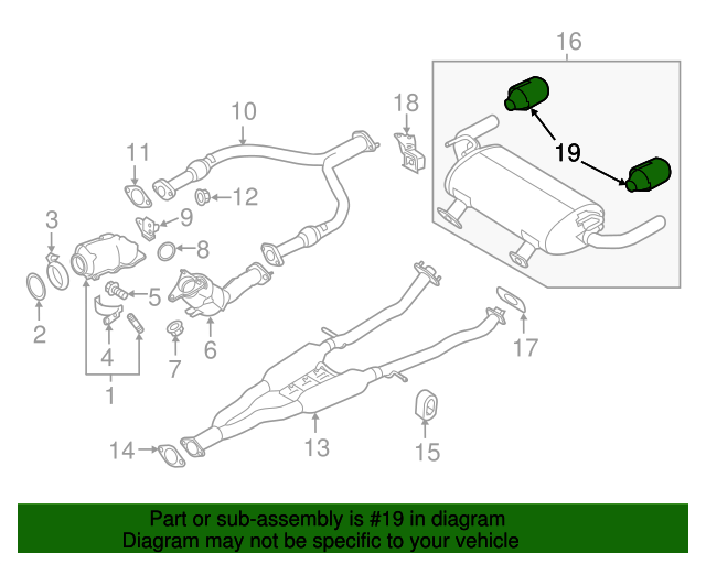 2014-2020 Infiniti Tailpipe Extension 20080-4GA0A | Infiniti Parts Online