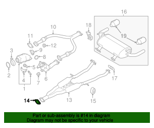 2012-2020 Infiniti Center Pipe Gasket 20692-8H30A | OEM Parts Online