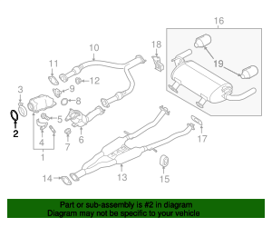 2016-2020 Infiniti Converter Gasket 14445-5CB0A | AutoNationParts.com