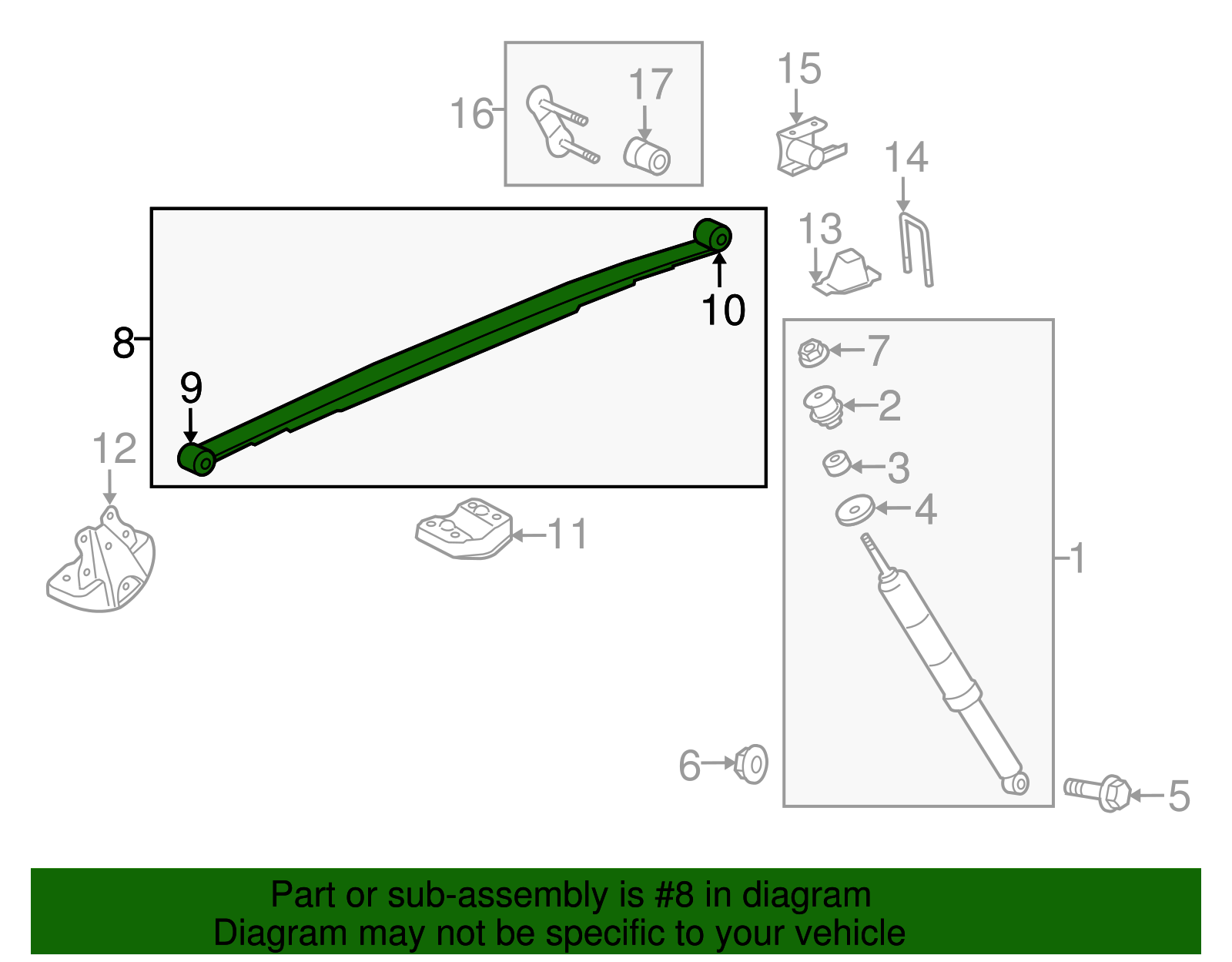 48220-0C282 - Leaf Spring Assembly 2012-2021 Toyota Tundra | Brantford ...
