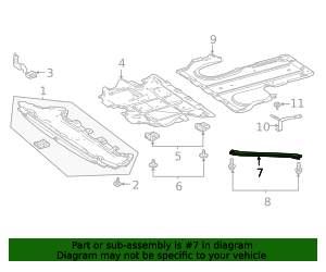 253-524-00-47 - Center Shield Bracket 2020-2022 Mercedes-Benz ...