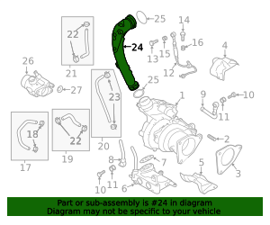2019-2024 Subaru Air Inlet Tube 14459AA800 | Subaru Parts Exchange