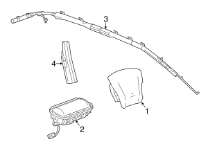 2014-2019 GM Airbag, head curtain, driver side (replaces part number ...