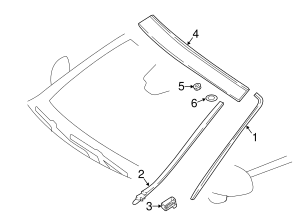 213-991-00-98 - Roof Drip Molding Clip 2017-2023 Mercedes-Benz ...