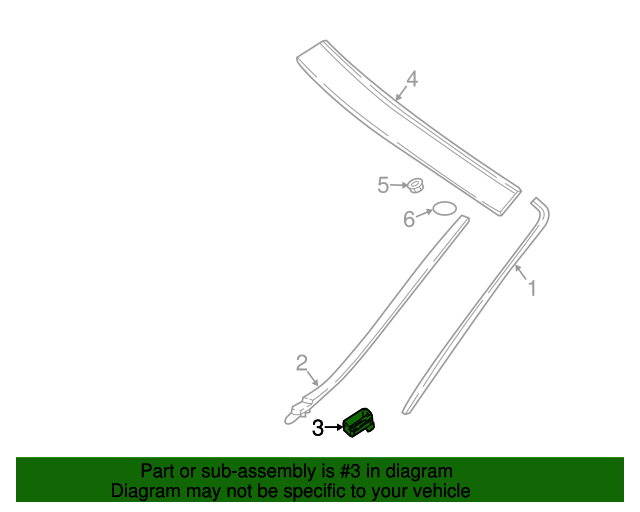 213-991-00-98 - Roof Drip Molding Clip 2017-2023 Mercedes-Benz ...