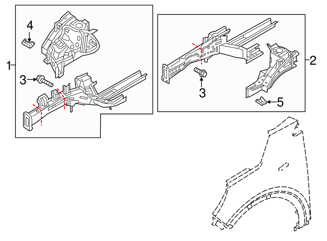 2016-2020 Kia Sorento Fender Apron Bracket - Driver's Side (LH) 64517 ...