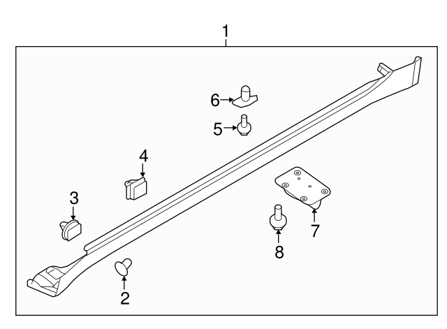 2015-2017 Kia K900 Rocker Molding - Passenger Side (RH) 87752-3T000 ...