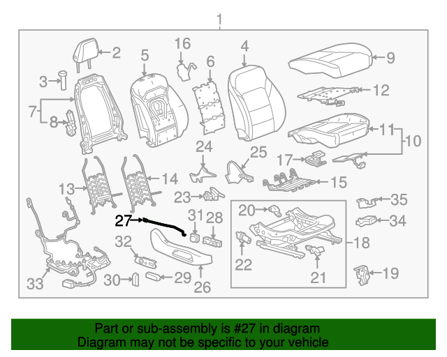 2016-2020 GM Outer Finish Panel Retainer 13507327 | GMPartsDirect.com