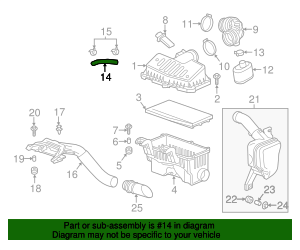 25192134 - Positive Crankcase Ventilation (PCV) Vacuum Hose 2013-2015 ...