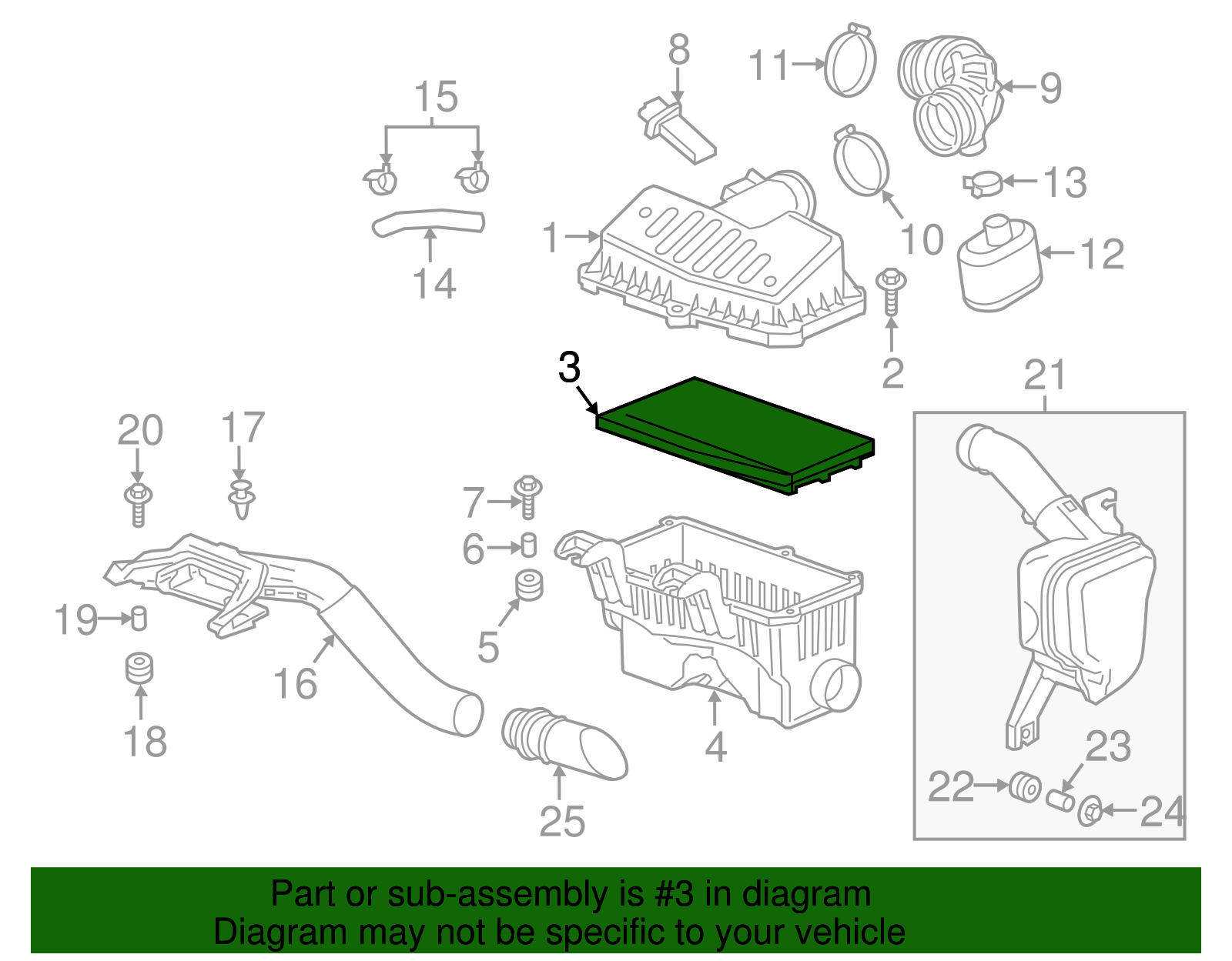 2013-2016 Chevrolet Air Filter 96910360 GM | GMPartsDirect.com
