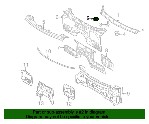 51718204864 - 2008-2014 BMW X6 Cowl Grille Seal (51-71-8-204-864) | BMW ...