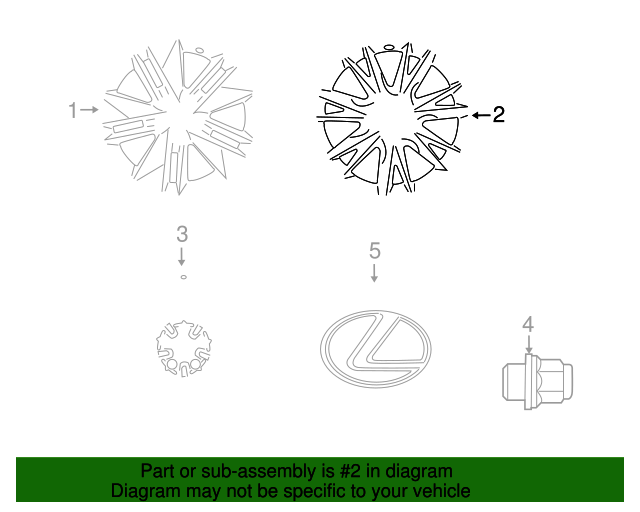 Lexus OEM Wheel, Alloy Part# 4261A-75020 | OEM Vehicle Parts
