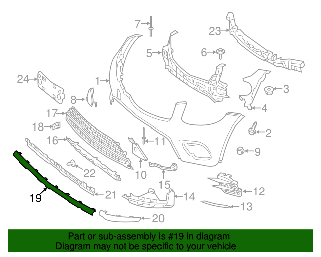 253-885-16-25 - Mount Panel - 2016-2019 Mercedes-Benz | World Mercedes ...