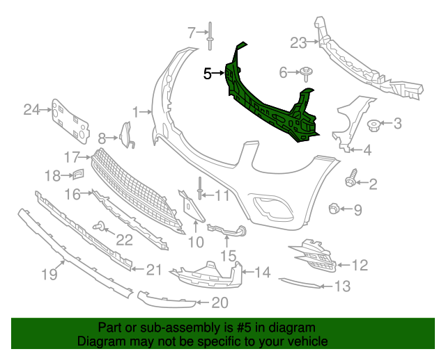 2538851500 - Bumper Cover Support 2016-2019 Mercedes-Benz | AutoNation ...
