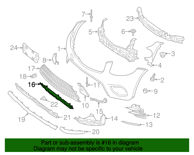 253-885-11-03 - Mount Panel 2017-2019 Mercedes-Benz GLC 43 AMG ...