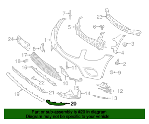 253-885-54-00 - Outer Molding 2016-2019 Mercedes-Benz | AutoNationParts.com