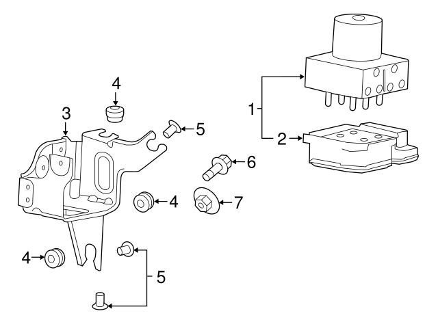 2014-2017 Buick Electronic Brake Control Module with 4 Bolts and 6 ...