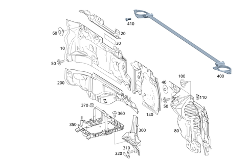 Engine Compartment Partition Panel, Wheelhouse Attachment Parts for ...