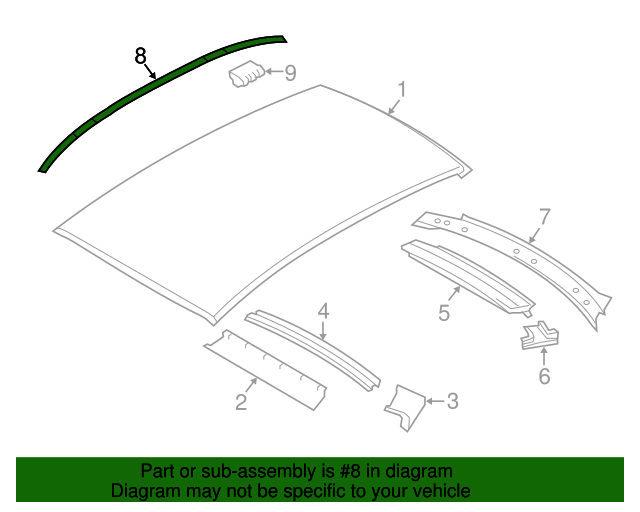 2007-2013 BMW Roof Molding 51-13-7-181-353 | OEM Parts Online