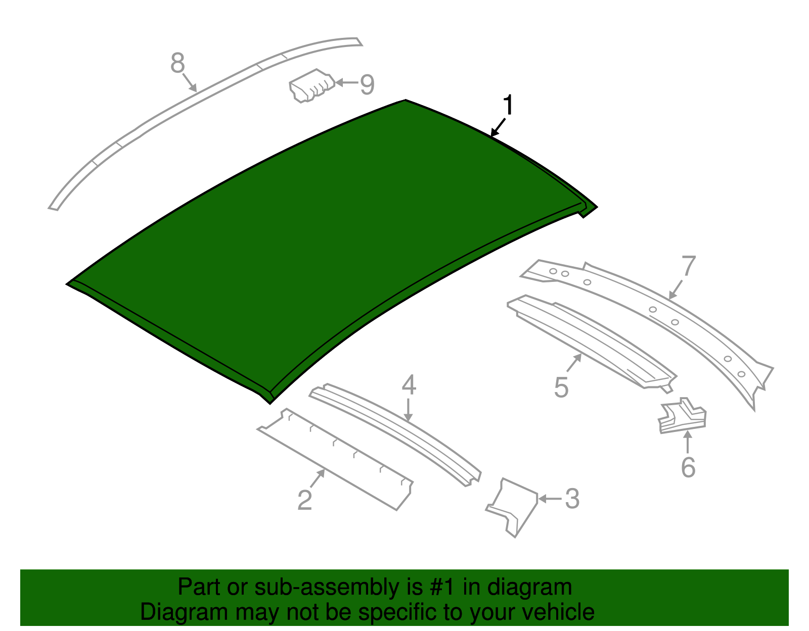 41317179798 - 2007-2013 BMW Roof Panel (41-31-7-179-798) | BMW of South ...