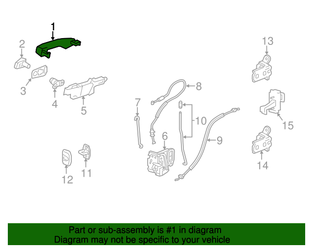 2015-2020 GM Handle Kit (Replaces Part Number 13585377) 13534905 GM ...