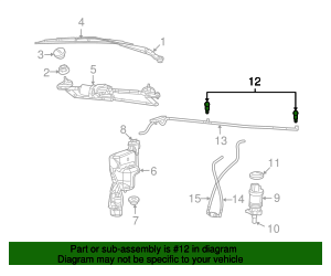 2011-2017 Jeep Compass Washer Nozzle 5165712AA | TascaParts.com