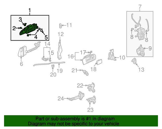72140-S5A-J01ZV - Handle R- *BG51M* - 2003-2005 Honda Civic | Genuine ...