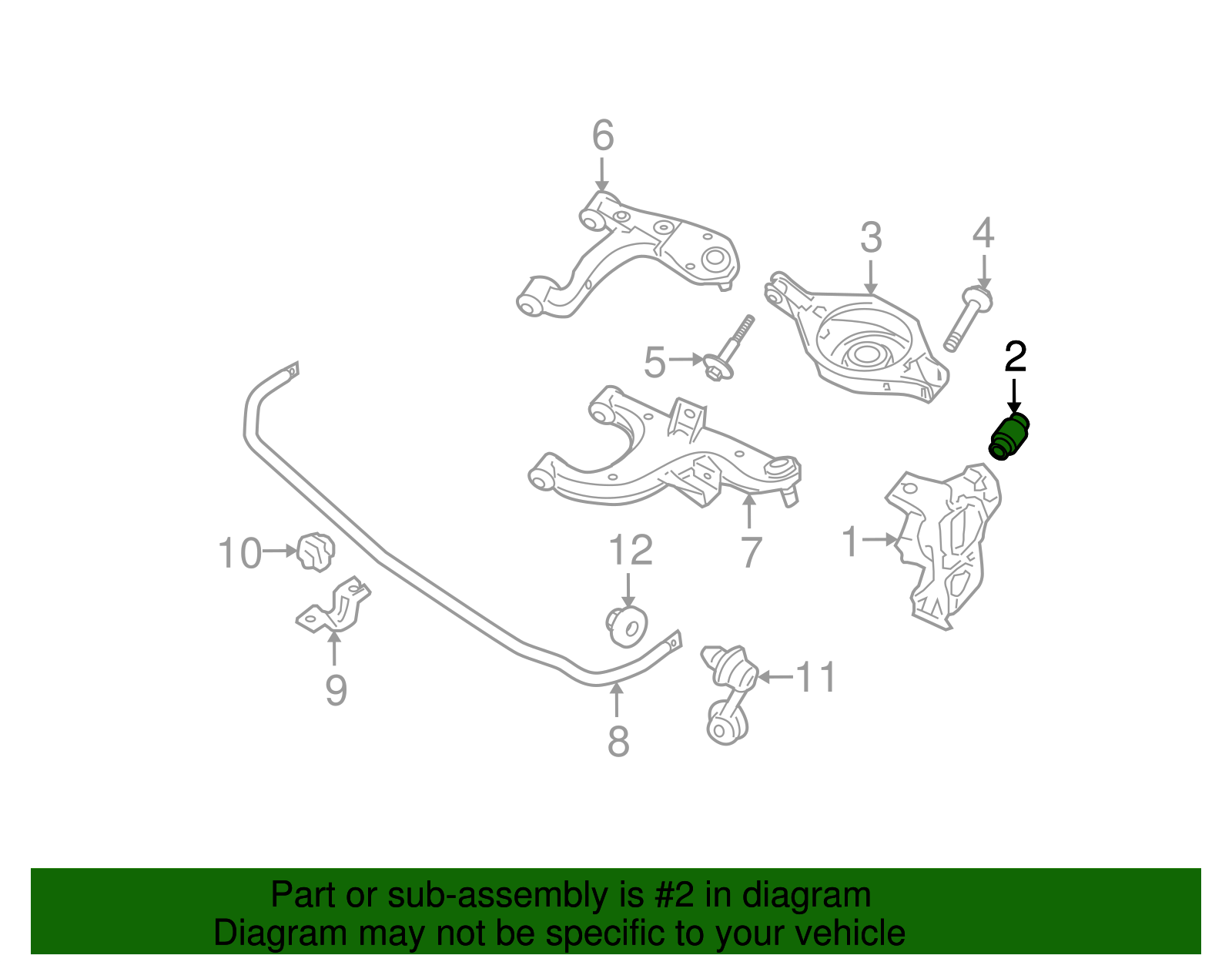 2005-2012 Nissan Pathfinder Knuckle Bushing 55157-EA50A | Temecula ...