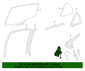 85710-12310 - Window Motor 2003-2008 Toyota Corolla | Ourisman Toyota Parts