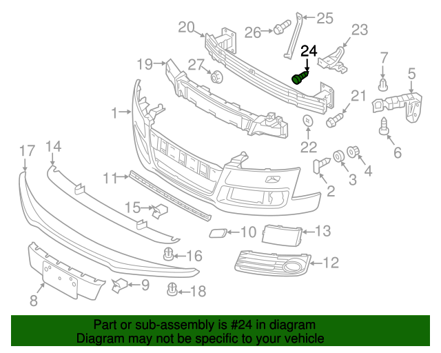 2006-2024 Audi Cover Plate Bolt N-908-082-01 | Audi USA Parts